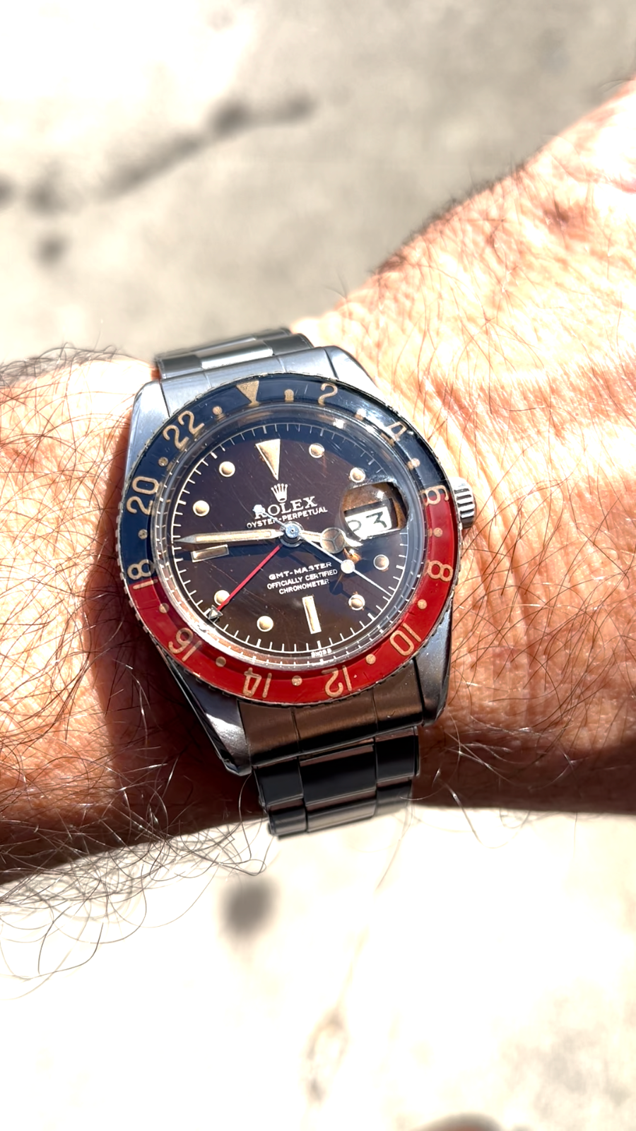 Rare Orig 1959 Rolex Ref 6542 Steel GMT Master Watch Tropical Dial ...
