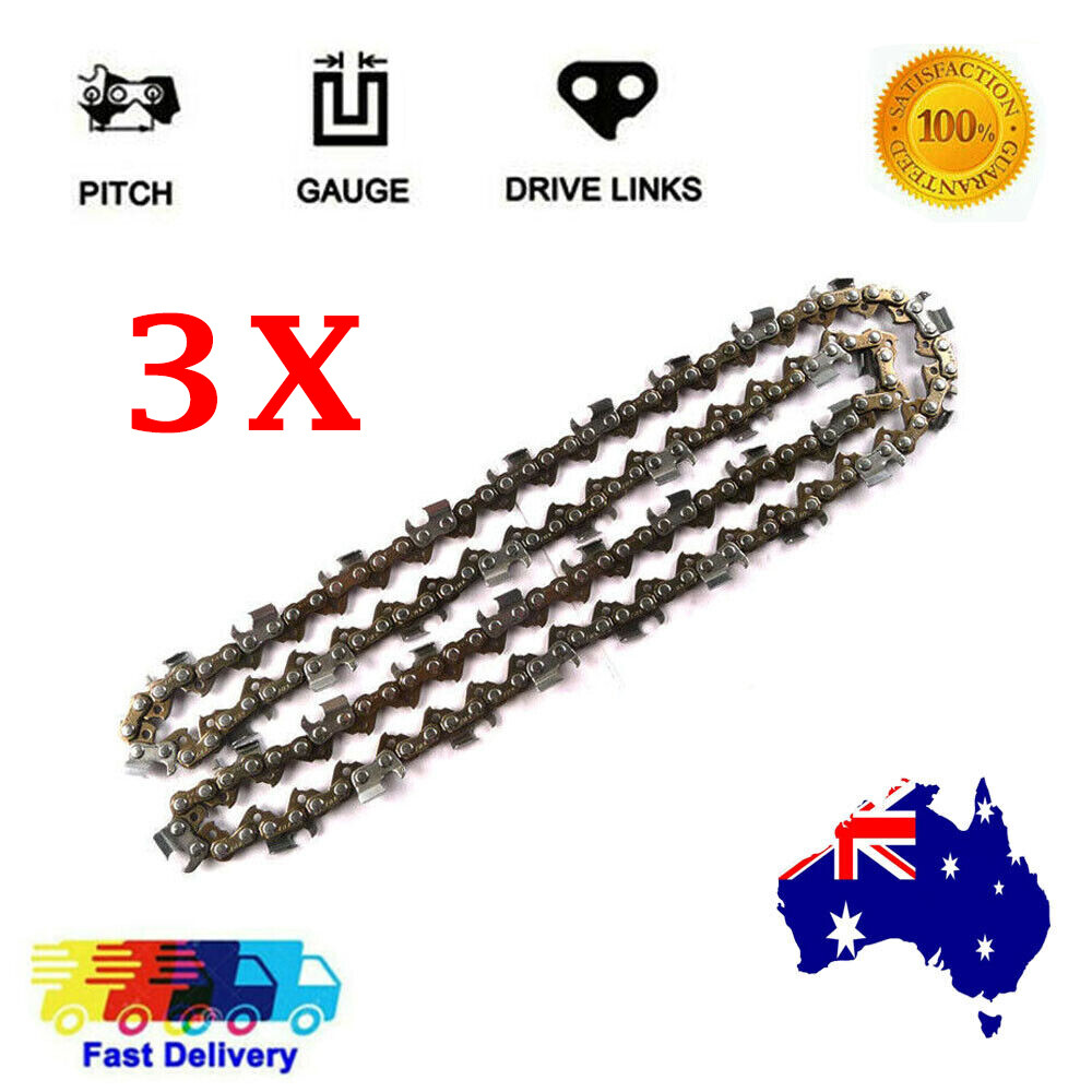 3X CHAINSAW Saw Chains 3/8LP 050 56DL FOR HOMELITE CSP3316 180 190 192 ...