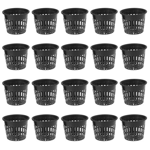 20PCS Plastic Pot Hydroponic Net Pot Plant Hydroponic Container Mesh ...