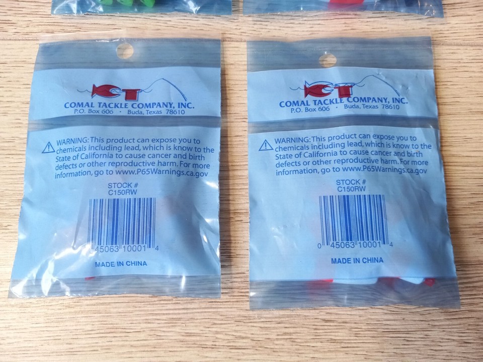 Comal Fishing Tackle Mix Variety Lot Cigar Peg Floats: C200RW, C150RW ...