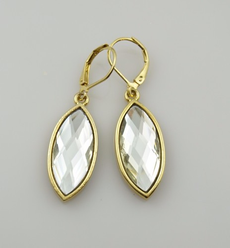 Joan Rivers Oval Faceted Stone Drop Dangle Earrings, NEW & SIGNED | eBay