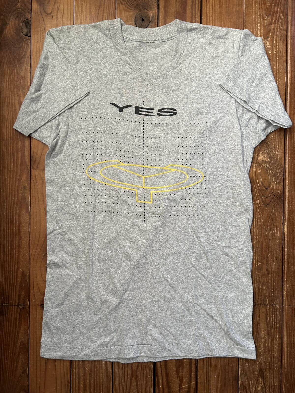 Vintage 1984 80s Yes Band World Tour Grey T-Shirt Siz… - Gem