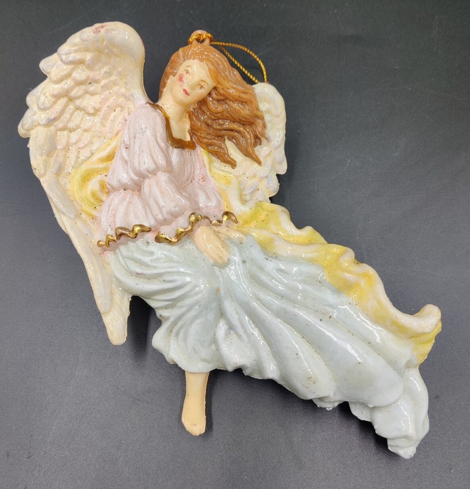 Vintage Victorian Christmas Angel Hollow Plastic Angel Ornament ...
