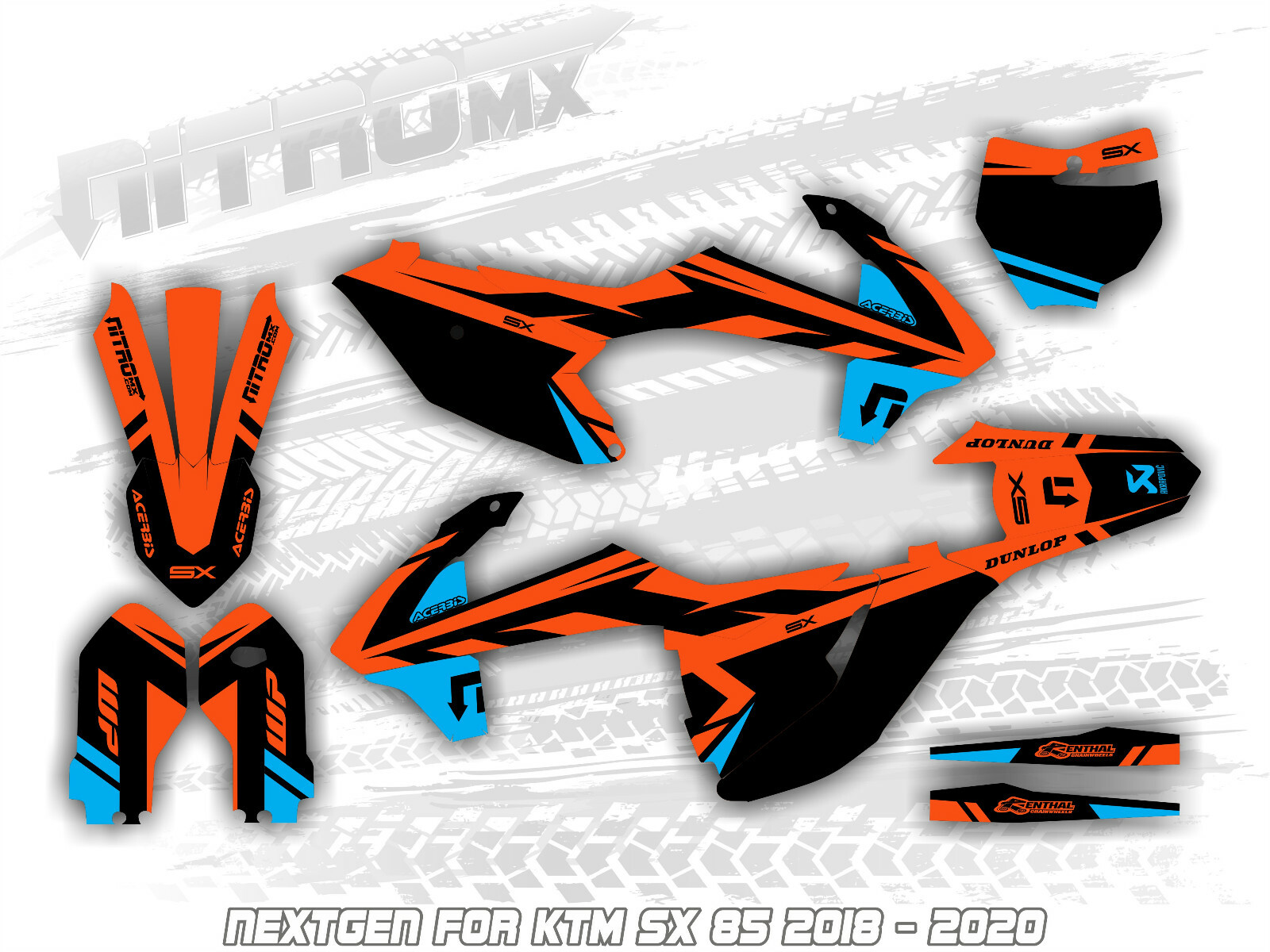 Graphics Kit fits KTM SX 85 SX85 2018 2019 2020 2021 2022 2023 2024 ...