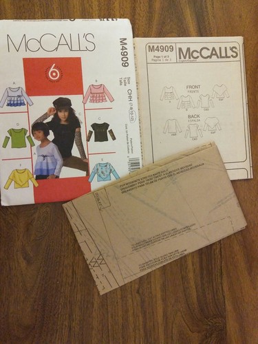 Mccalls 4909 Design Your Own Tops / 6 Great Looks 1 Easy Pattern Size 7 ...