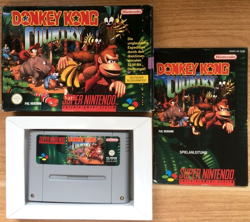 DONKEY KONG COUNTRY 1 COMPLET SUPER NINTENDO SNES PAL NOE / DE CIB OVP ...