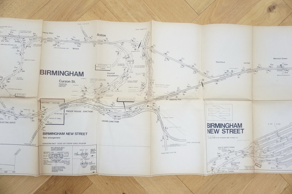 Birmingham New Street Railway Route Track Diagram Plan Map Signals ...