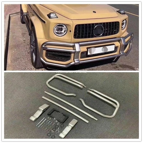 FITS FOR MERCEDES BENZ G CLASS W463 W464 G63 SILVER FRONT BUMPER GRILLE ...