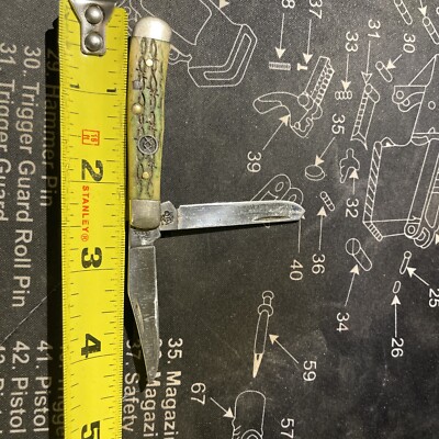 Case XX Beautiful Green Barbed Wire Jigged Bone 4.25" Trapper Knife ...