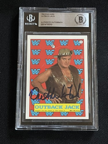 OUTBACK JACK 1987 TOPPS WWF STICKERS SIGNED AUTOGRAPHED CARD BAS ...