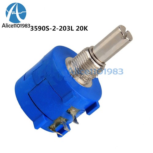3590S-2-203L 20K Ohm BOURNS Rotary Wirewound Precision Potentiometer ...