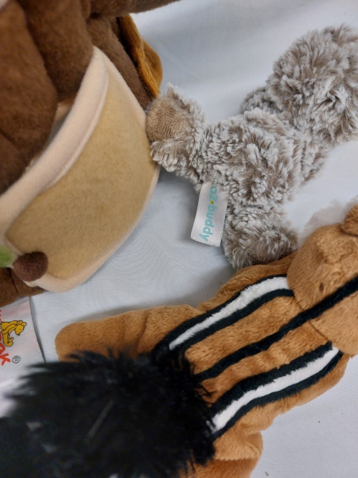 UNIPAK Plush Tree Trunk House w/4 Stuffed Forrest Woodland Nursery ...