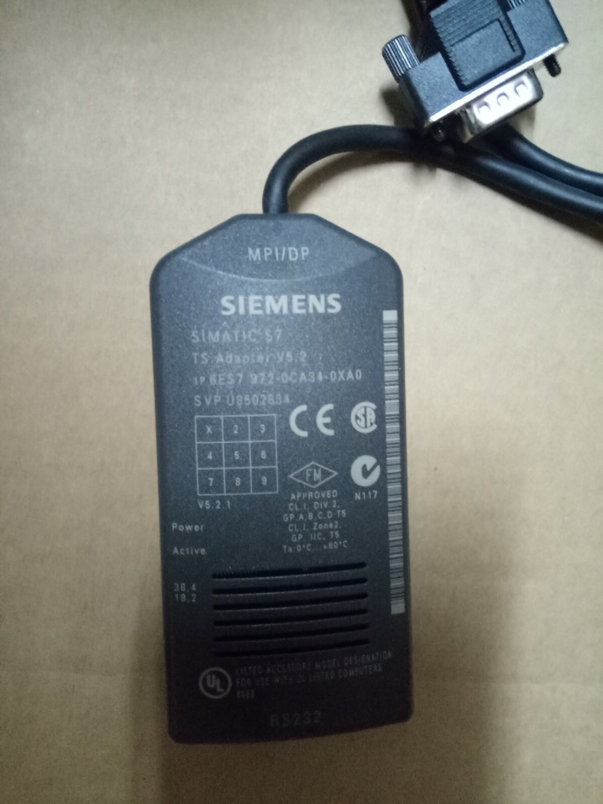 Siemens Simatic S7 TS-Adapter V5.2;6ES7 972-0CA34-0XA0;6ES7972-0CA34 ...