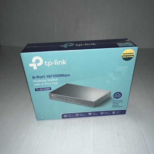 TP-Link TL-SF1008P 8 Port 100Mbps Switch with 4 Port PoE Power over ...