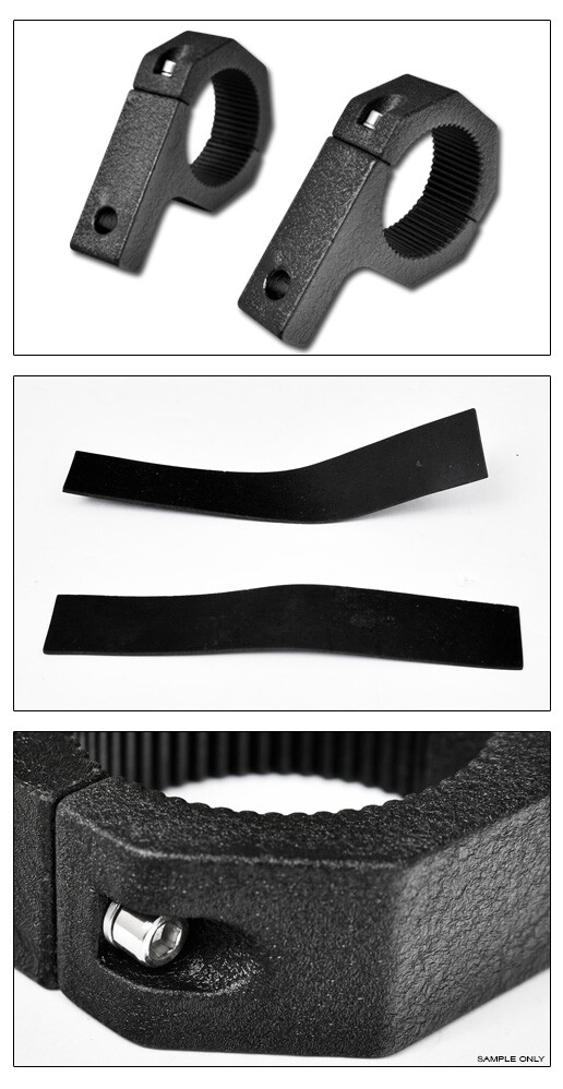 Texture Blk Offroad 2" Tube Mount Bracket Clamps For Bull Guard Light Bar fr T30 | eBay