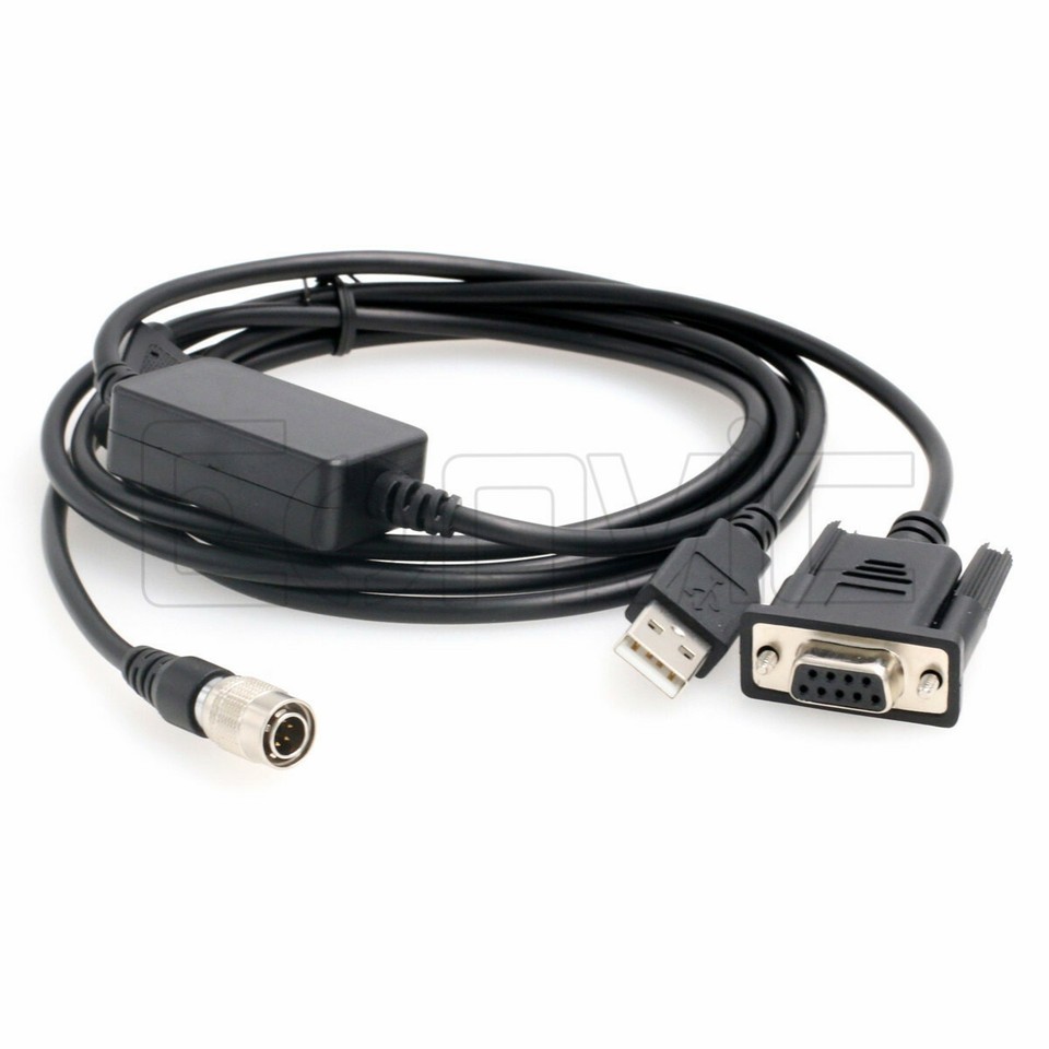 Nikon DTM C100 Total Station Serial Data Cable Hirose 6 Pin to USB D9 ...