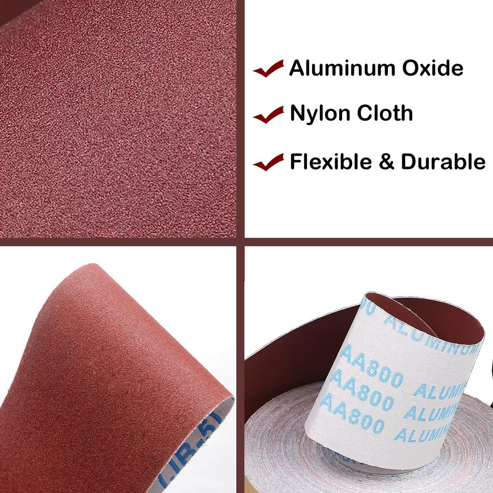 Emery Cloth Roll, 6 Grits 1'' x 19.7' Sand Paper Roll with Dispenser ...