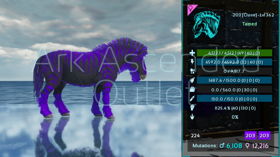 NEW-Ark Survival Ascended-Dino-362-Top Stats- Equus-Colors-PVE PS5/XBOX ...