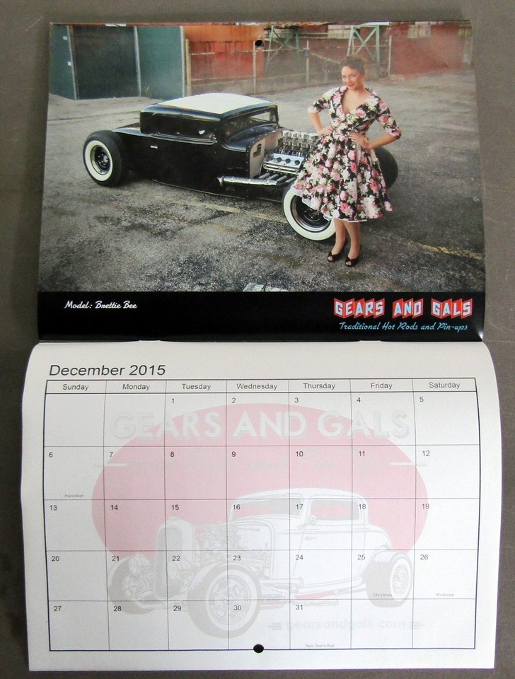 Good For 2026 Gears and Gals Pinup Hot Rod Auto Girls 2015 Calendar | eBay
