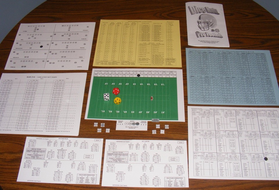 Dice Nutz Pro Football Tabletop Board Game CURRENT EDITION w/ 2024-25 ...