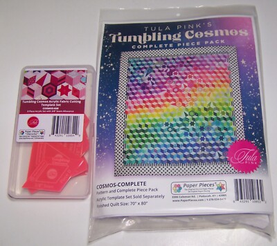 Tula Pink TUMBLING COSMOS QUILT Paper Pieces Pack and Template Set with ...