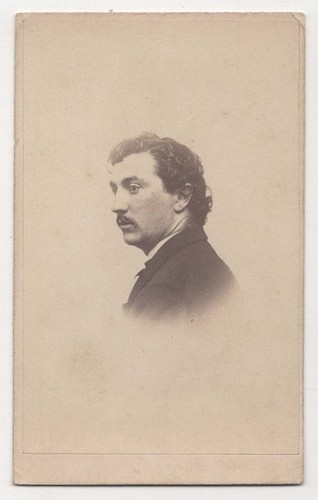 ANTIQUE CDV CIRCA 1860s W.H. GETCHELL HANDSOME MAN WITH MUSTACHE BOSTON ...