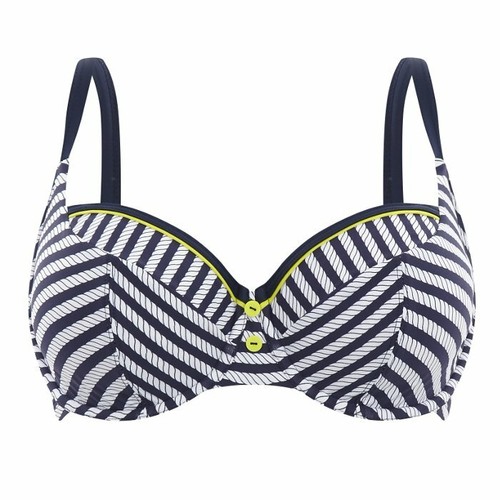 Cleo Panache Swim (CW0274) Lucille Nautical Balconette Bikini Top ...