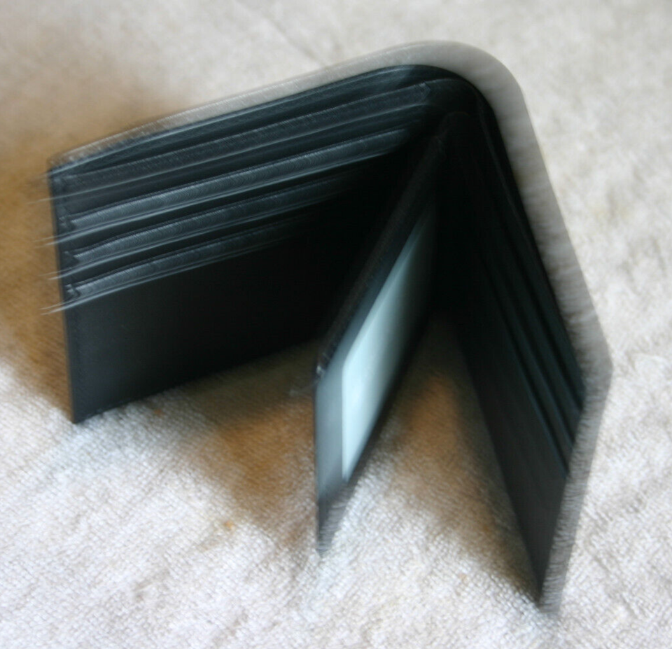 Louis Quatorze Mens Black Wallet Bifold Credit Cards High End - New | eBay