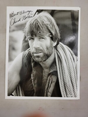 Vintage 8x10 Black & White Chuck Norris Signed Autographed Photo | eBay