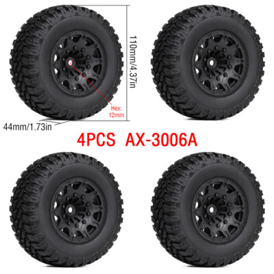 4x4 Rubber Tires Wheel for RC 1/10 Short Course Truck ARRMA Traxxas ...