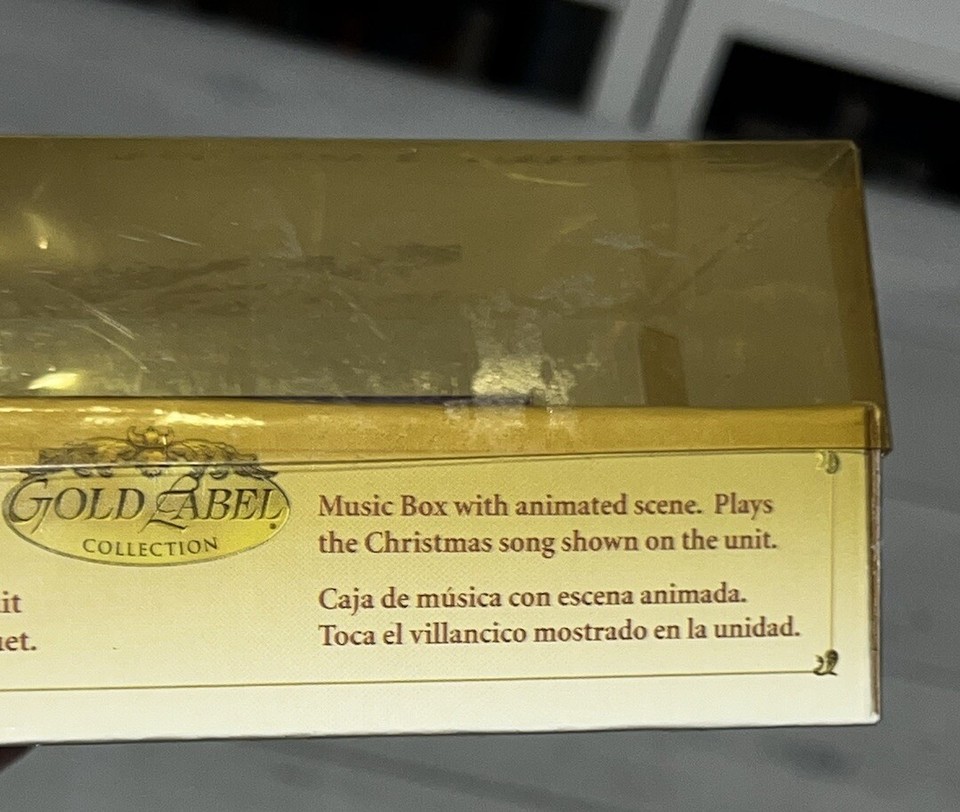 Gold Label Matchbox Melodies Miniature Music Box Animated Scene Away In ...