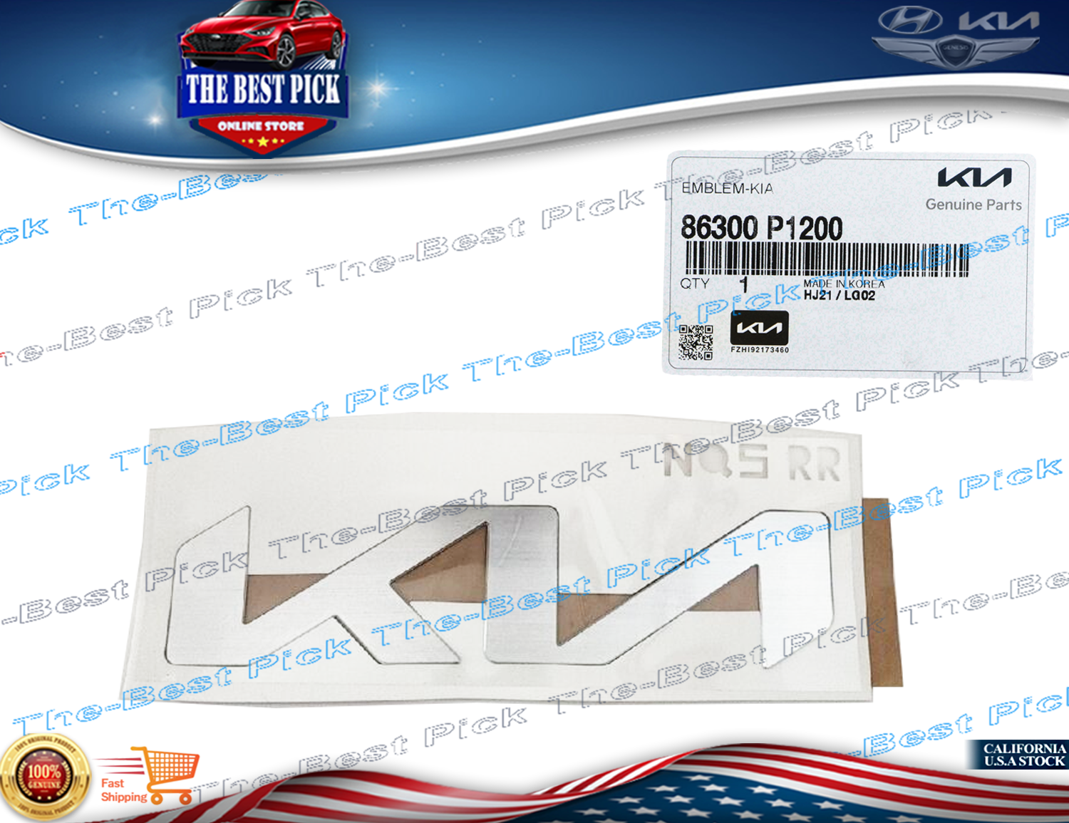 ⭐GENUINE⭐*KIA* FRONT Hood Emblem Mark Kia Sportage 2023-2024 ⭐OEM⭐ ...