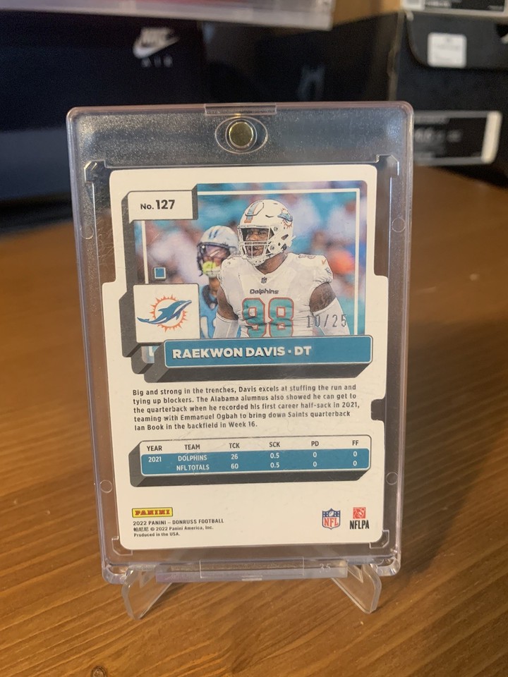 2022 Panini Donruss Raekwon Davis #127 Press Proof Gold Die-Cut /25 ...
