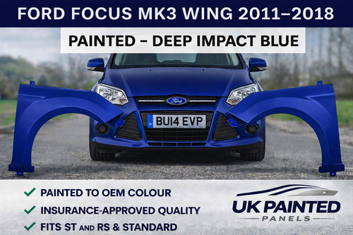 Ford Focus MK3 2011-2018 Front Wing PAINTED Deep Impact Blue fits ST ...