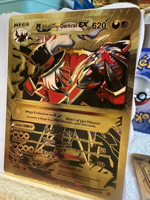 Pokémon Mega M Shadow Darkrai EX NM Gold Foil Fan Art | eBay