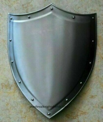 Medieval Heater Shield Templar Armor 18'' Shield Steel Knight warrior ...