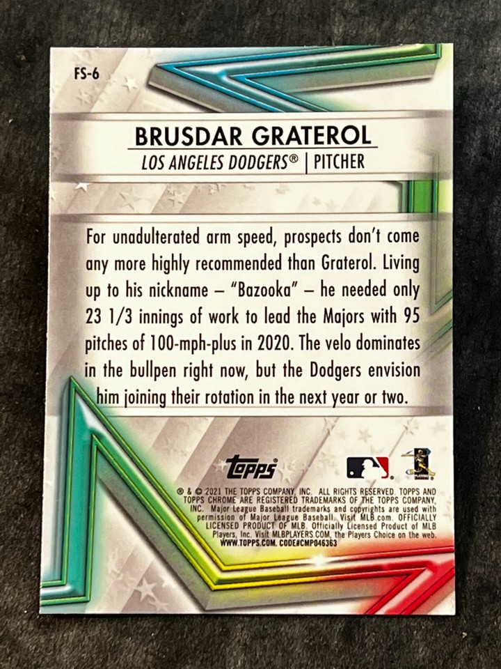 2021 Topps Chrome REFRACTOR FUTURE STARS Brusdar Graterol | eBay
