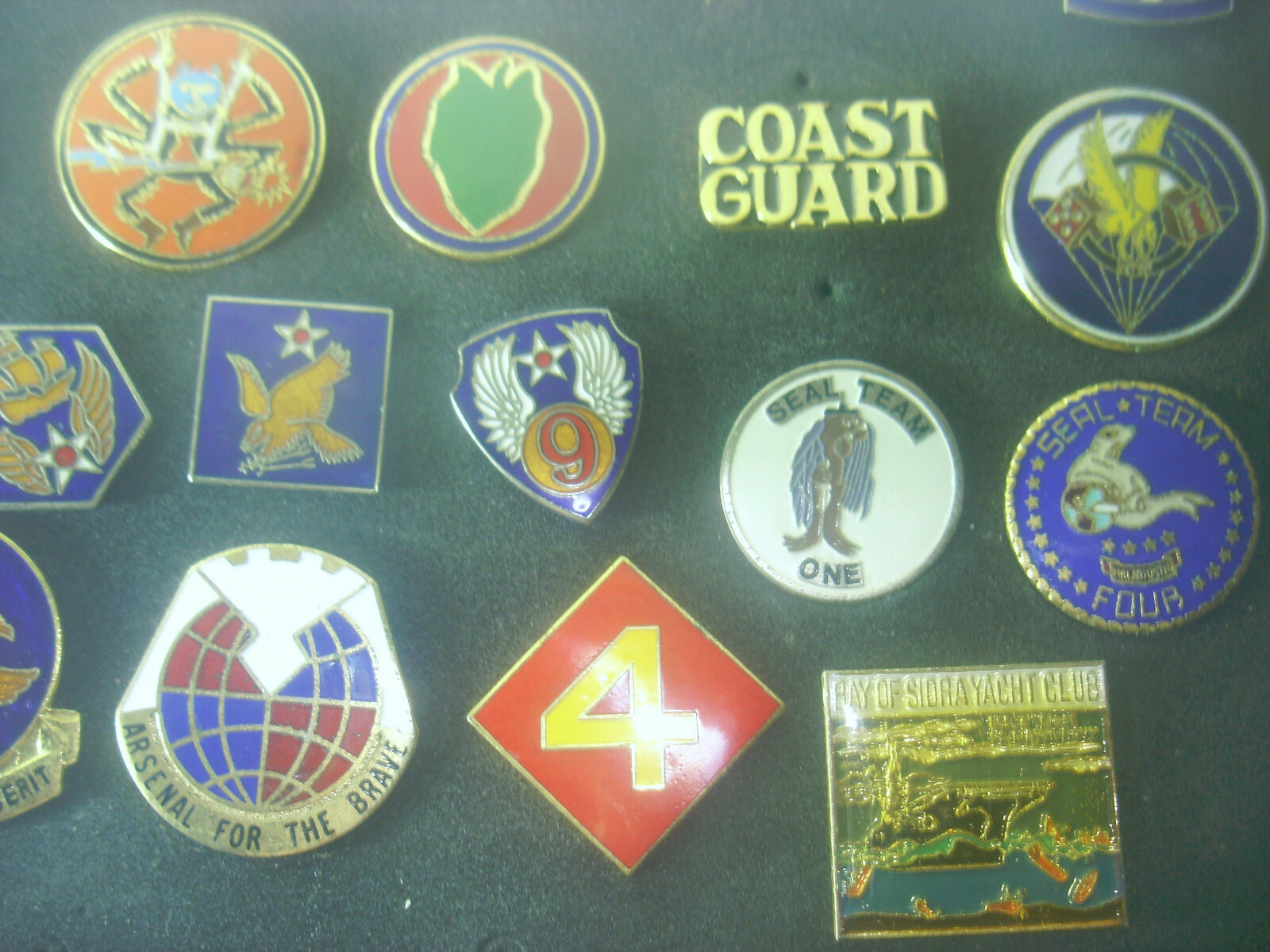 VINTAGE ORIGINAL LARGE LOT OF 47 US MILITARY PINS / EXCELLENT | eBay