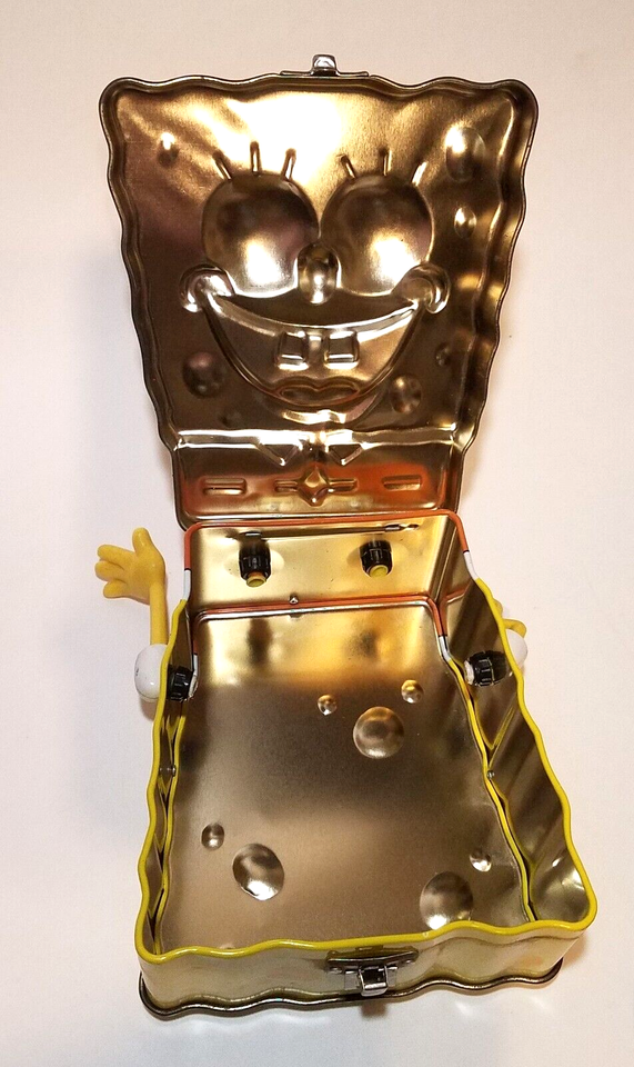 2002 Spongebob Squarepants Collectible Caramel Popcorn Tin Box 8 ...