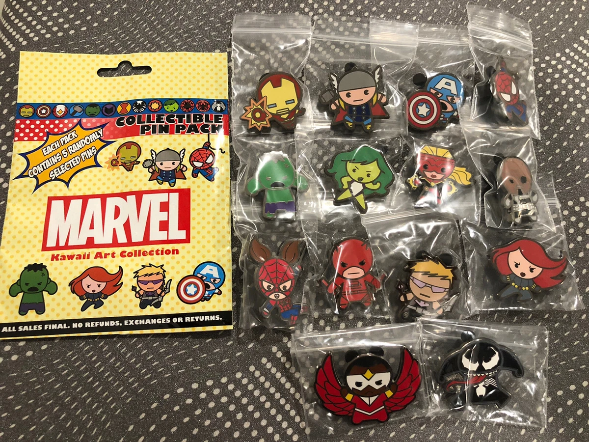 DISNEY PINS MARVEL Kawaii Art COMPLETE SET Of 14 AUTHENTIC, 52% OFF