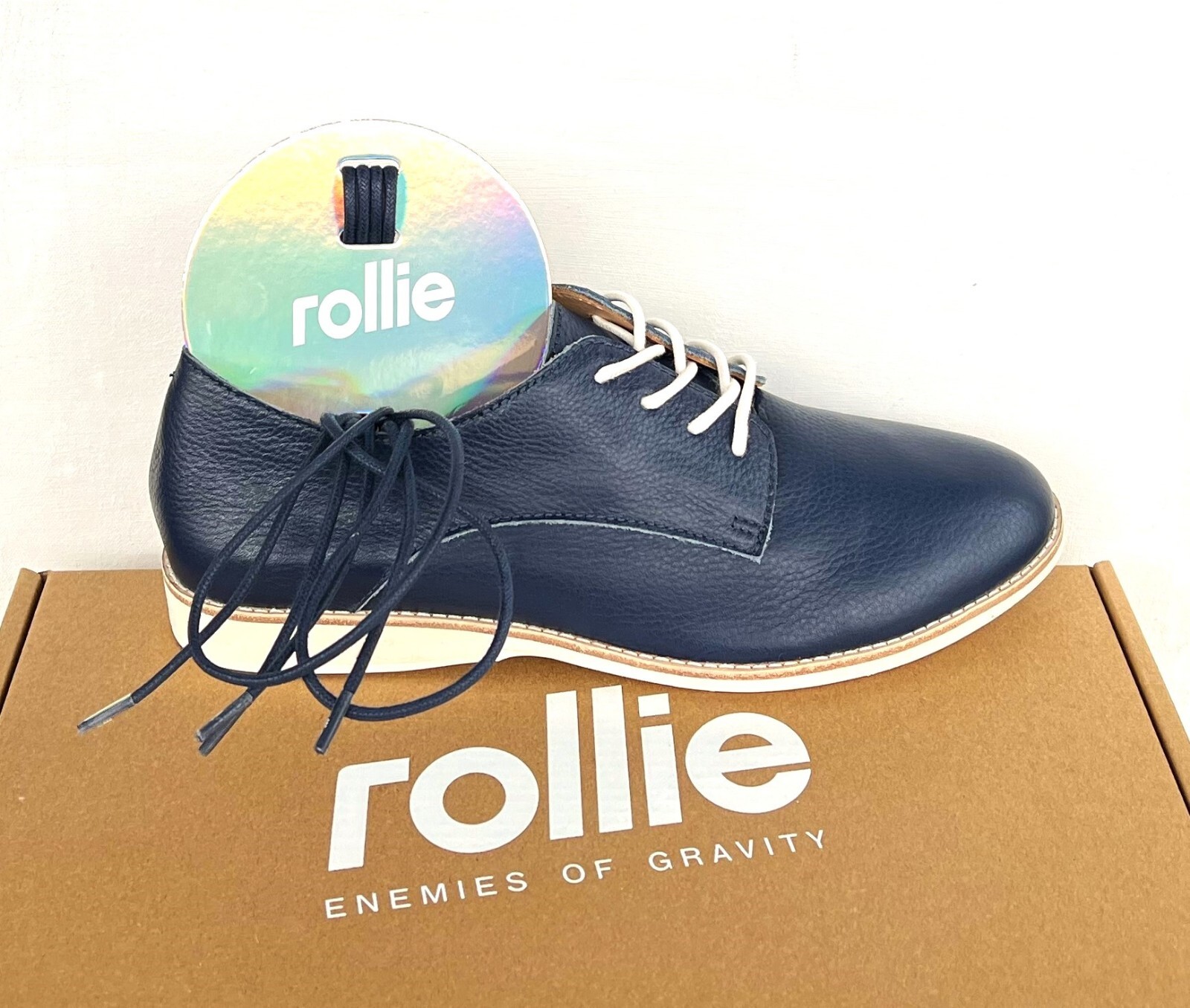 Rollie Deby Comfort Leather Derby Rollie Shoes Derby Super Soft Navy ...
