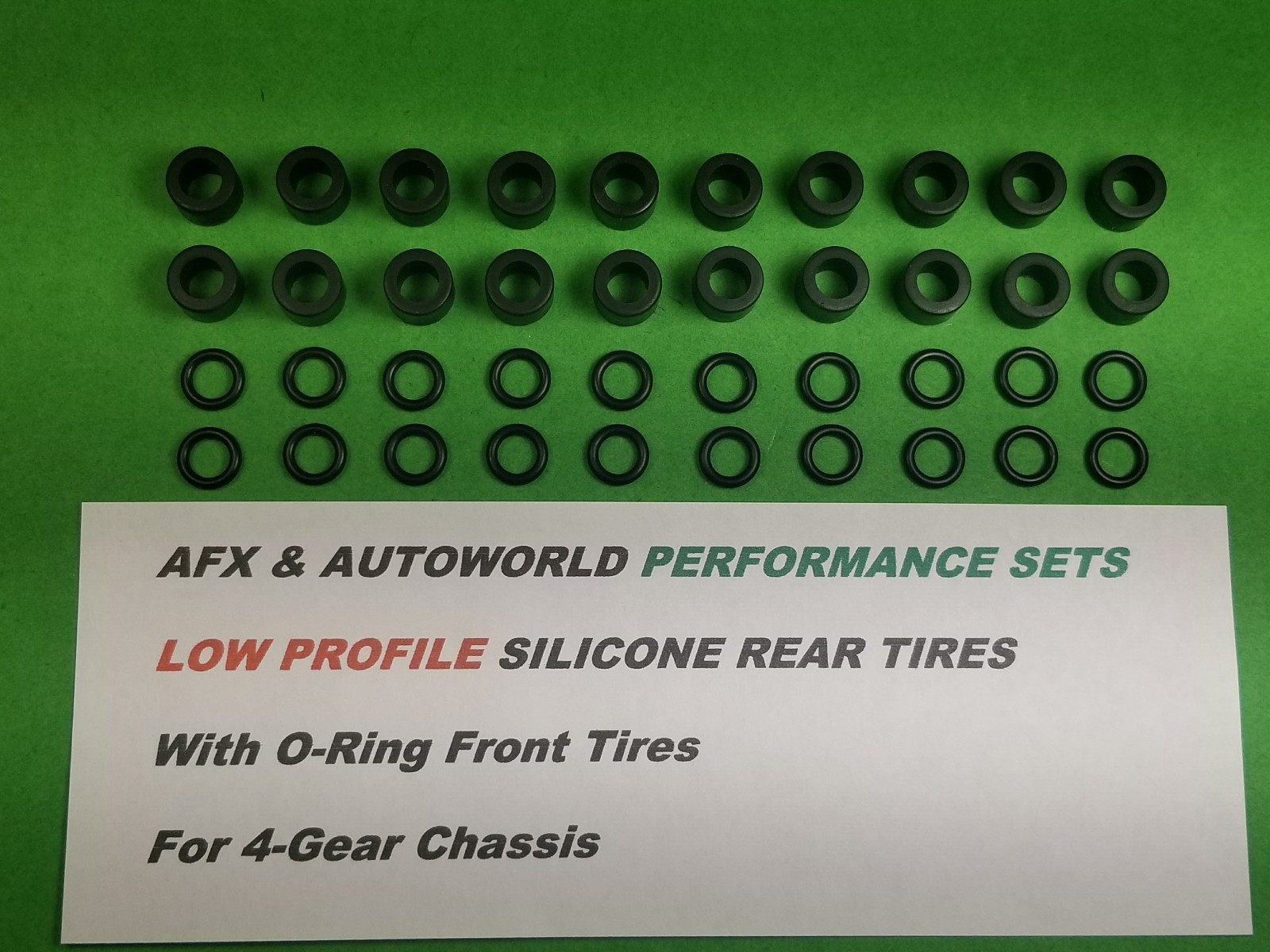☆40 Tires☆ For AFX AURORA AUTO WORLD 4-Gear Slot Car O-ring Fronts ...