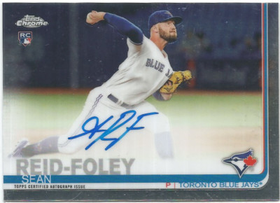 2019 Topps Chrome Sean Reid-Foley Rookie on card Auto Autograph RC #RA ...
