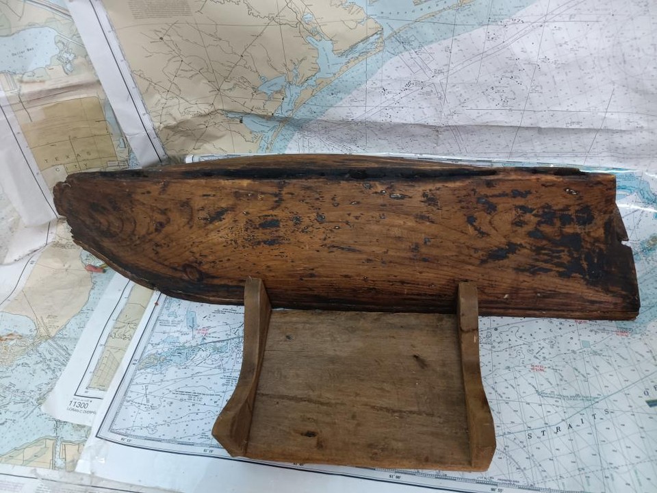 Boaters' Resale Shop of TX 2409 0171.31 PRIMITIVE WOODEN BOAT HULL ...