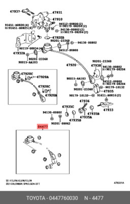 Genuine OE Bush & Boot Kit Lspv 0447760030 for Toyota 04477-60030 | eBay