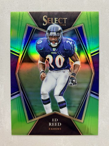 2021 Panini Select Premier Level Ed Reed Neon Green Prizm /49 Bookend ...