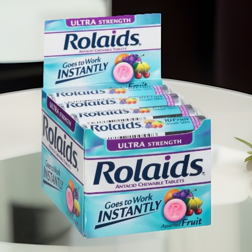 ROLAIDS Ultra Strength Tablets, Fruit, 10/Roll (Pack of 12) Display Box ...