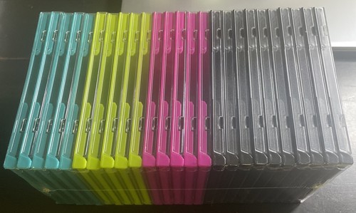 Staples CD Jewel Cases Sealed Lot Of 25 With Color Trays, Some Etched ...