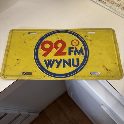 Vintage Milan Tennessee 92 FM WYNU Radio Station Booster License Plate ...