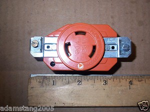 HUBBELL TWISTLOCK RECEPTACLE 2 POLE 3 WIRE 30 AMP 125V 120 V L5-30R ...